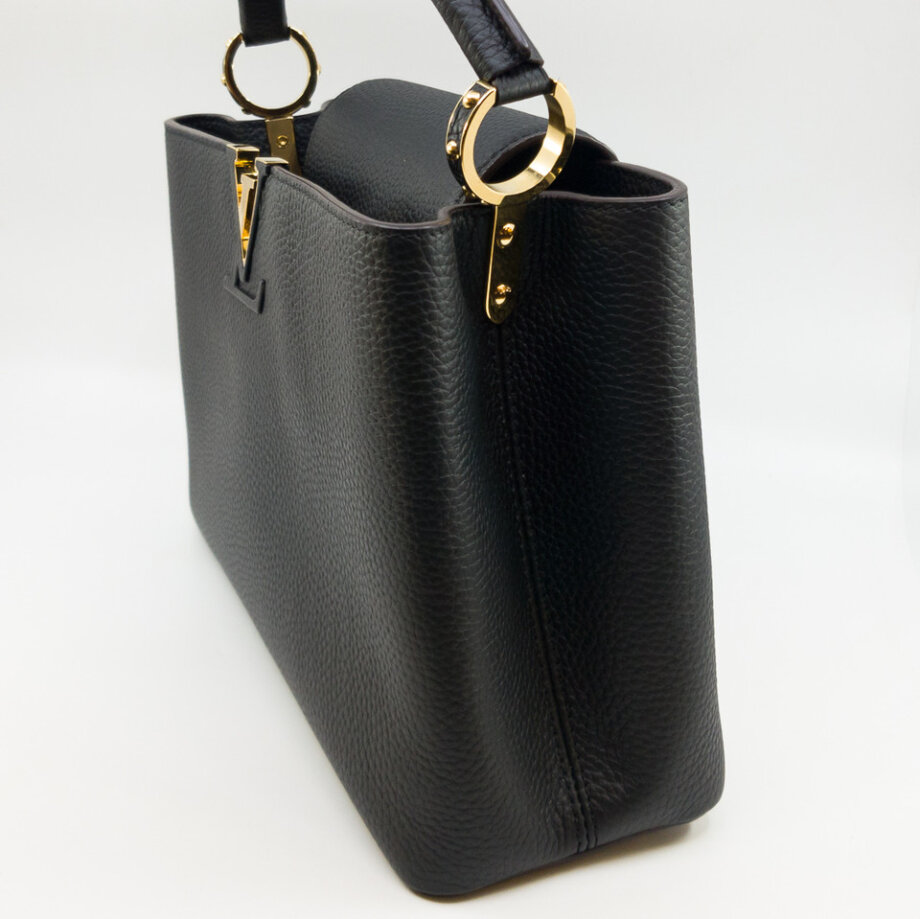 Louis Vuitton Capucines MM Black Bag M42259 + Receipt / Box #58279 ...