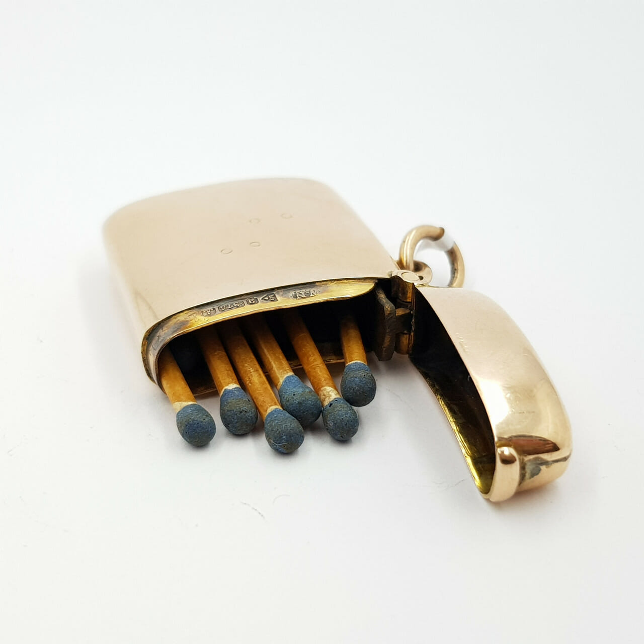 9ct Antique Yellow Gold Vesta Case With Matches Circa 1901 #46928 ...