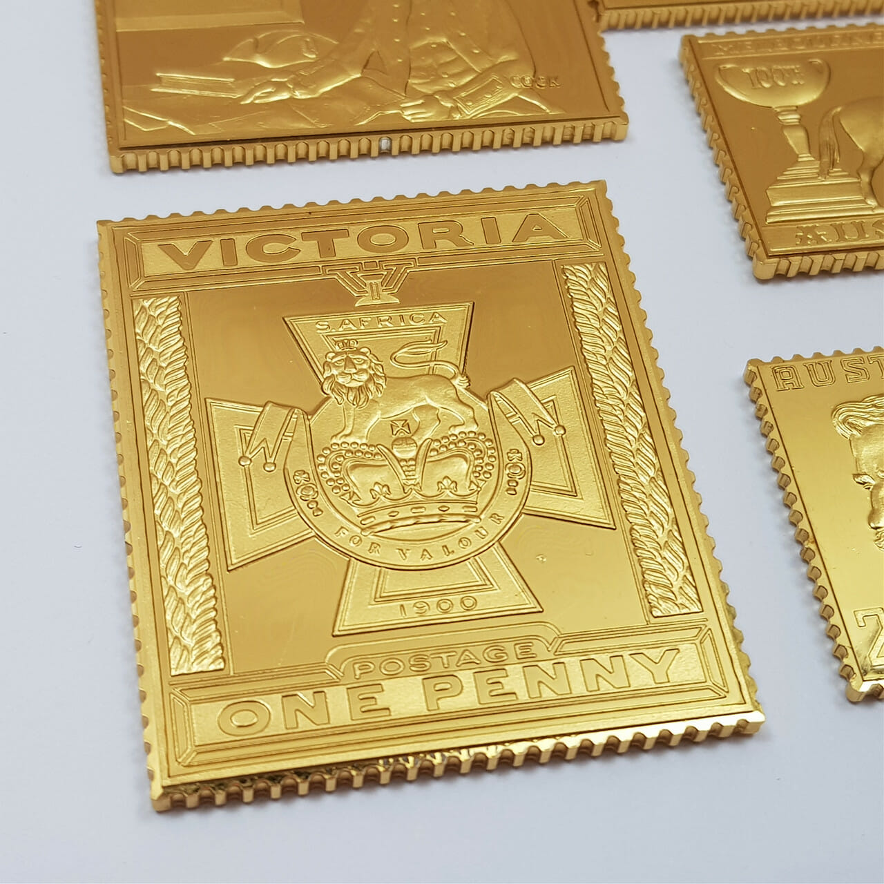 The Australian Collection - 25 Piece 24ct Plated Sterling Silver Stamp ...