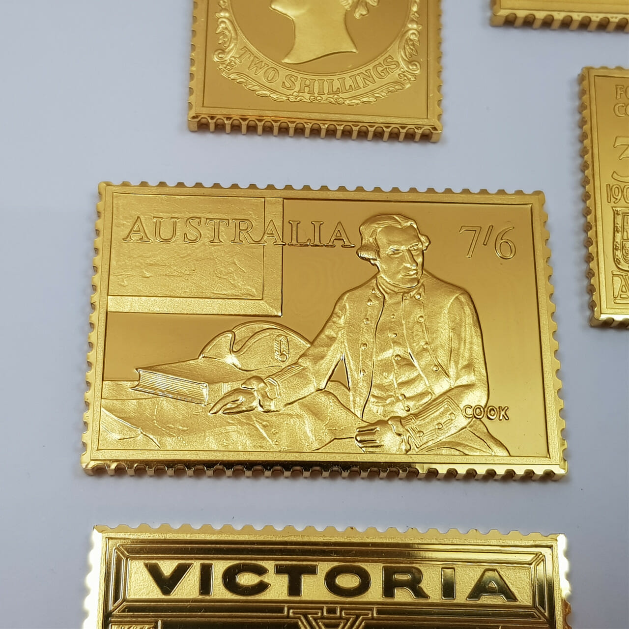 The Australian Collection - 25 Piece 24ct Plated Sterling Silver Stamp ...