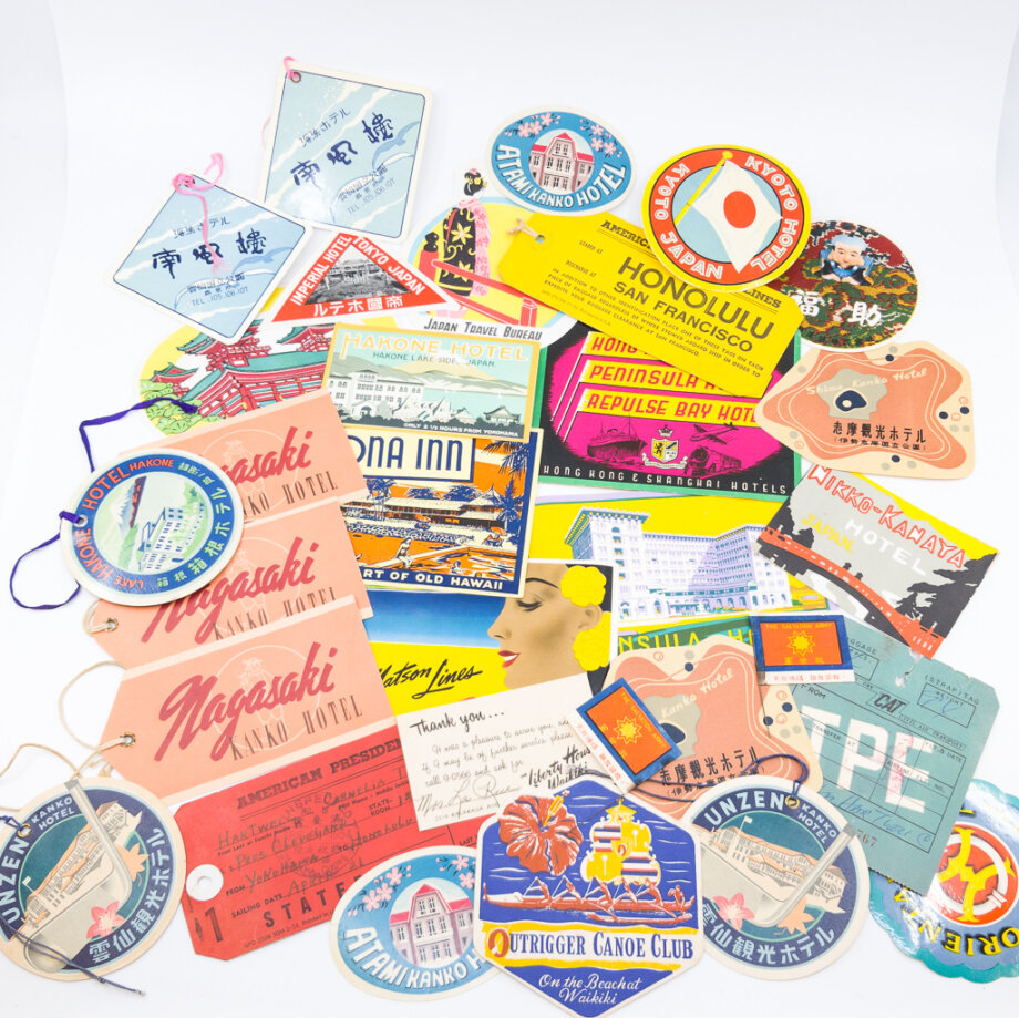 Vintage Luggage Labels Stickers Huge Collection 150+ (Europe Asia ...
