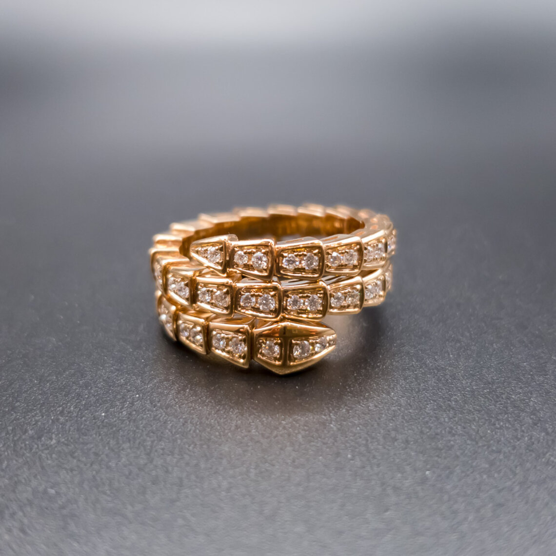 Bulgari Bvlgari 18ct Gold Serpenti Viper 2 Coil 1.13ct TW Diamond Ring RRP $23300 - Monty's