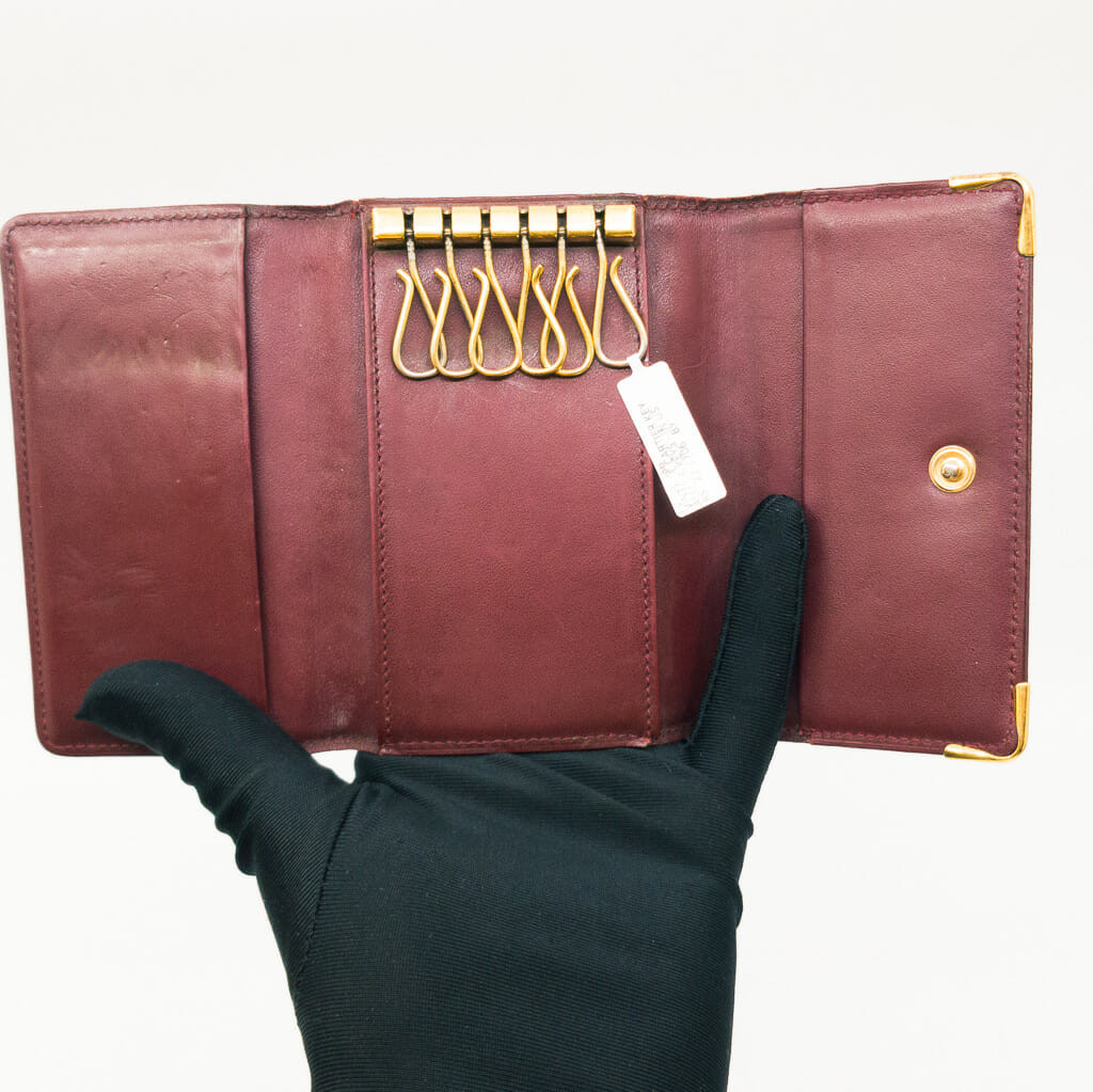 Vintage Cartier Key Wallet 6 Keys - Burgundy Leather #58086 - Monty's
