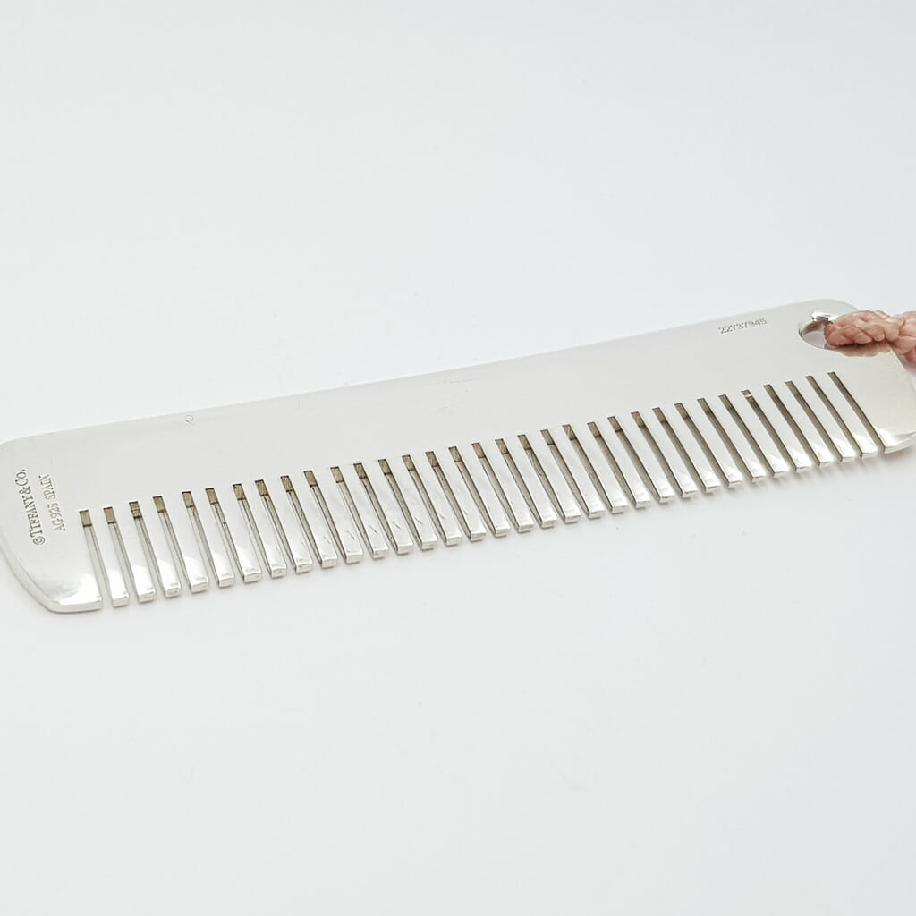 Tiffany & Co Sterling Silver Baby Comb In Pouch & Box #60270 - Monty's