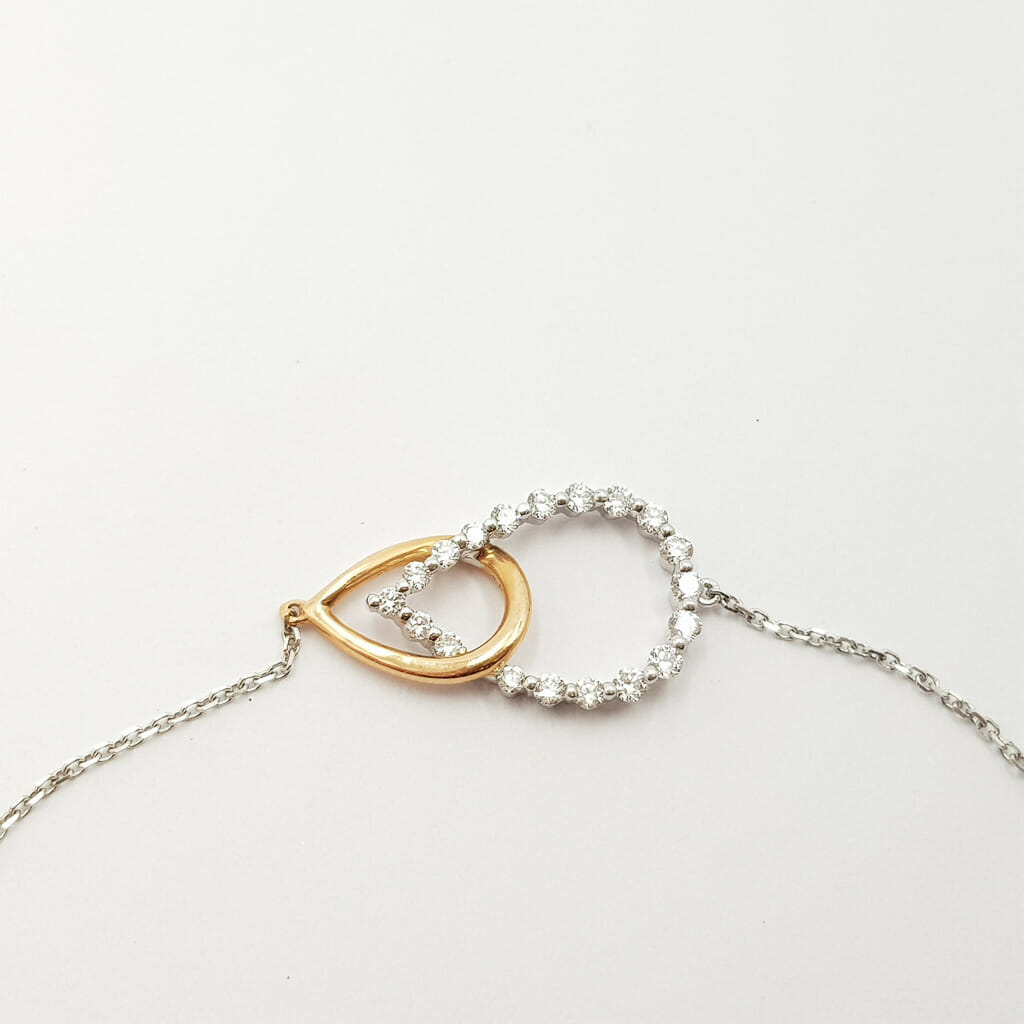 Dhamani 18ct Gold Diamond Bracelet + Certificate In Box #60370 - Monty's