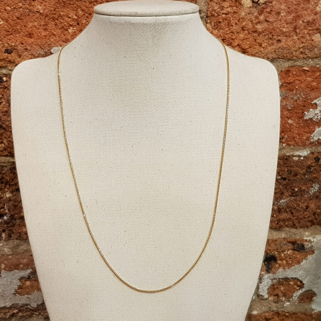 9ct Yellow Gold Fine Chain Necklace 45cm Italy 375 #60391 - Monty's