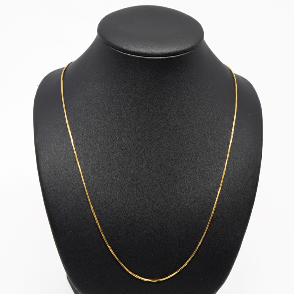 22ct Yellow Gold Snake Link Chain Necklace 48cm (9ct Clasp) #61194 ...