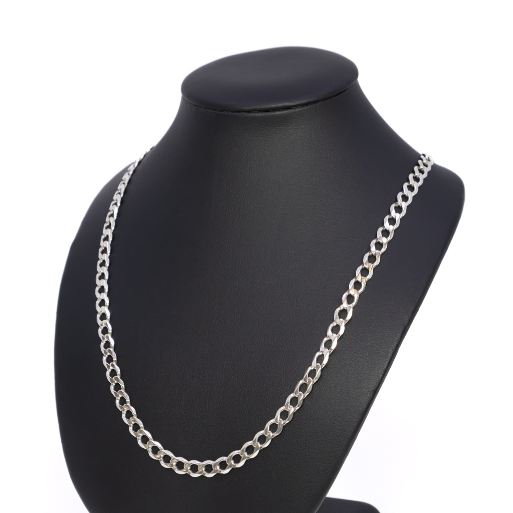 Sterling Silver Curb Link Necklace 60cm 925 #61430 - Monty's