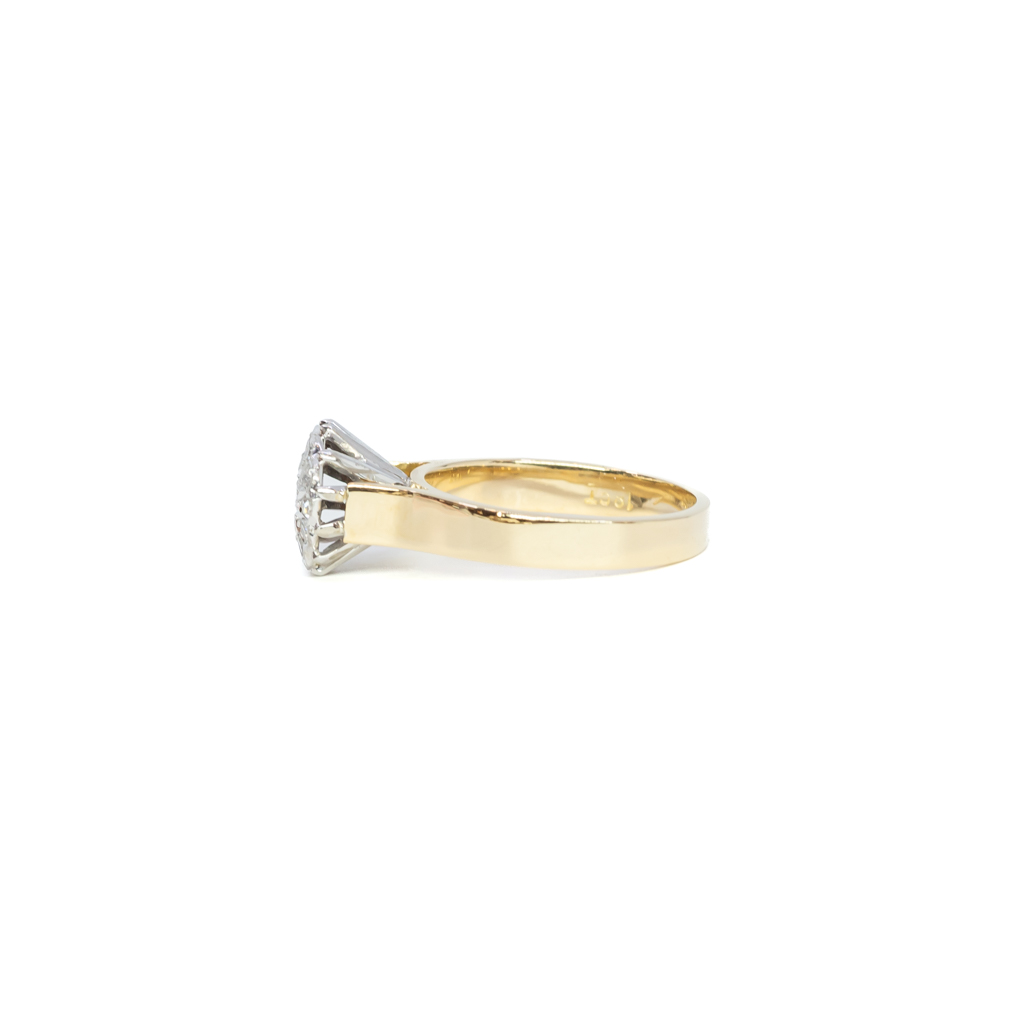 18ct Yellow Gold Diamond Cluster Ring Size H #61202 - Monty's