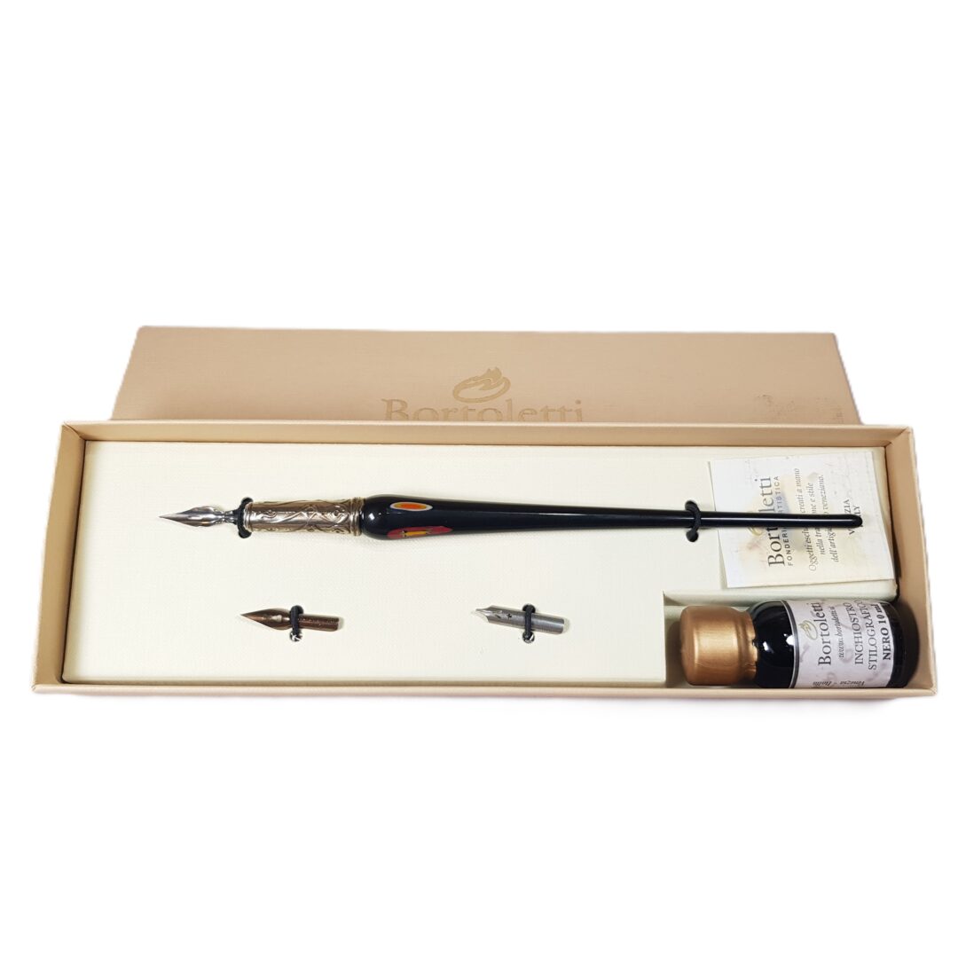 Bortoletti Murano Glass Calligraphy Pen Set04 Made In Italy #45535-4 ...