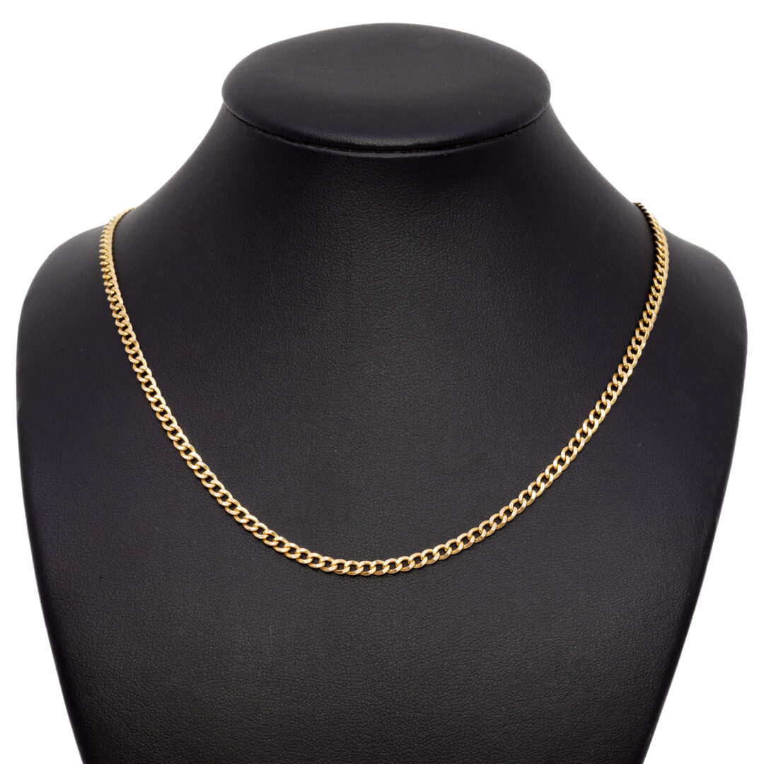 9ct Yellow Gold Hollow Curb Link Chain Necklace 65cm #64263 - Monty's
