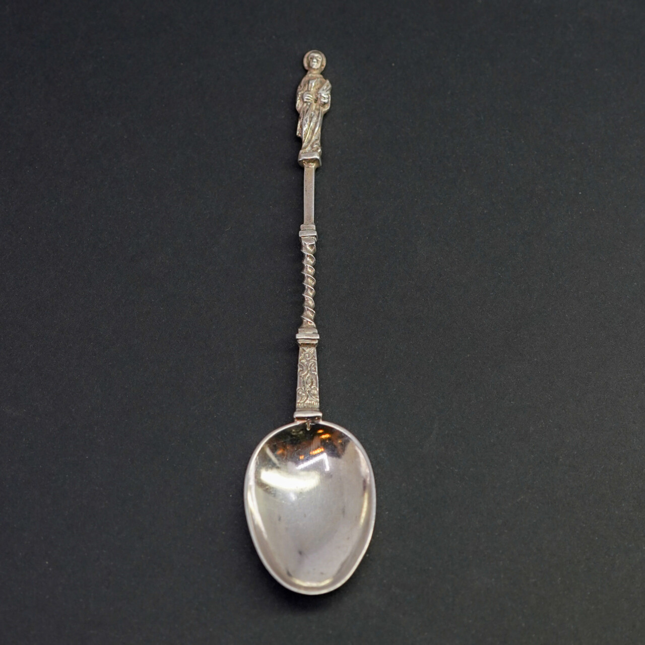 Antique Dutch Solid Silver Ornate Teaspoon 11cm #65196 - Monty's
