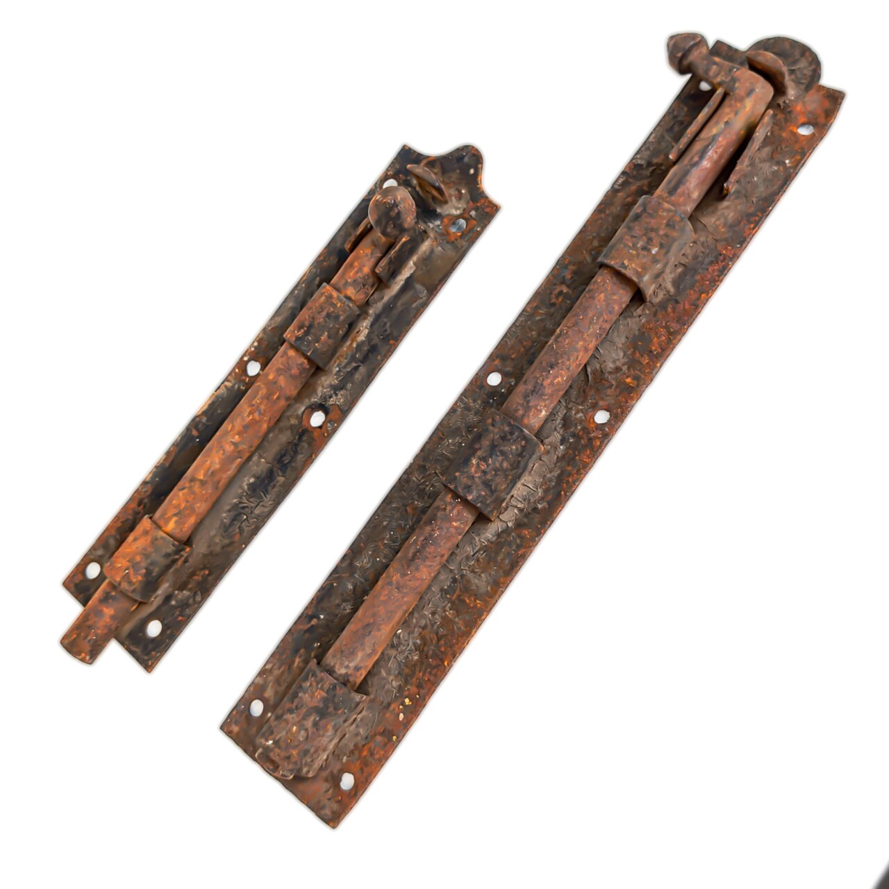 Pair Of Rustic Metal Sliding Bolt Locks - Patina #66982 - Monty's