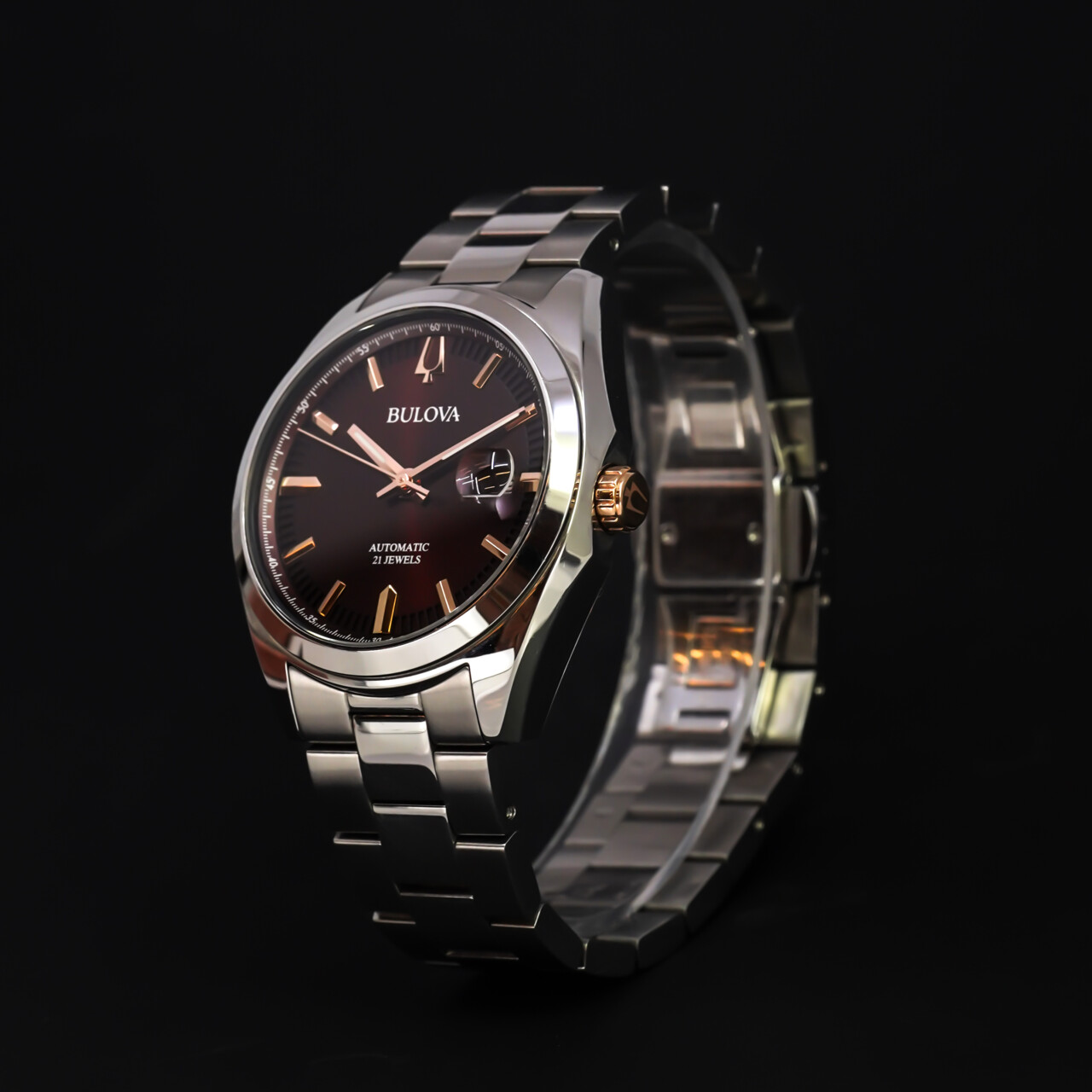 Bulova Surveyor 98B422 Quartz Watch – 39mm – Burgundy Dial #66739 ...