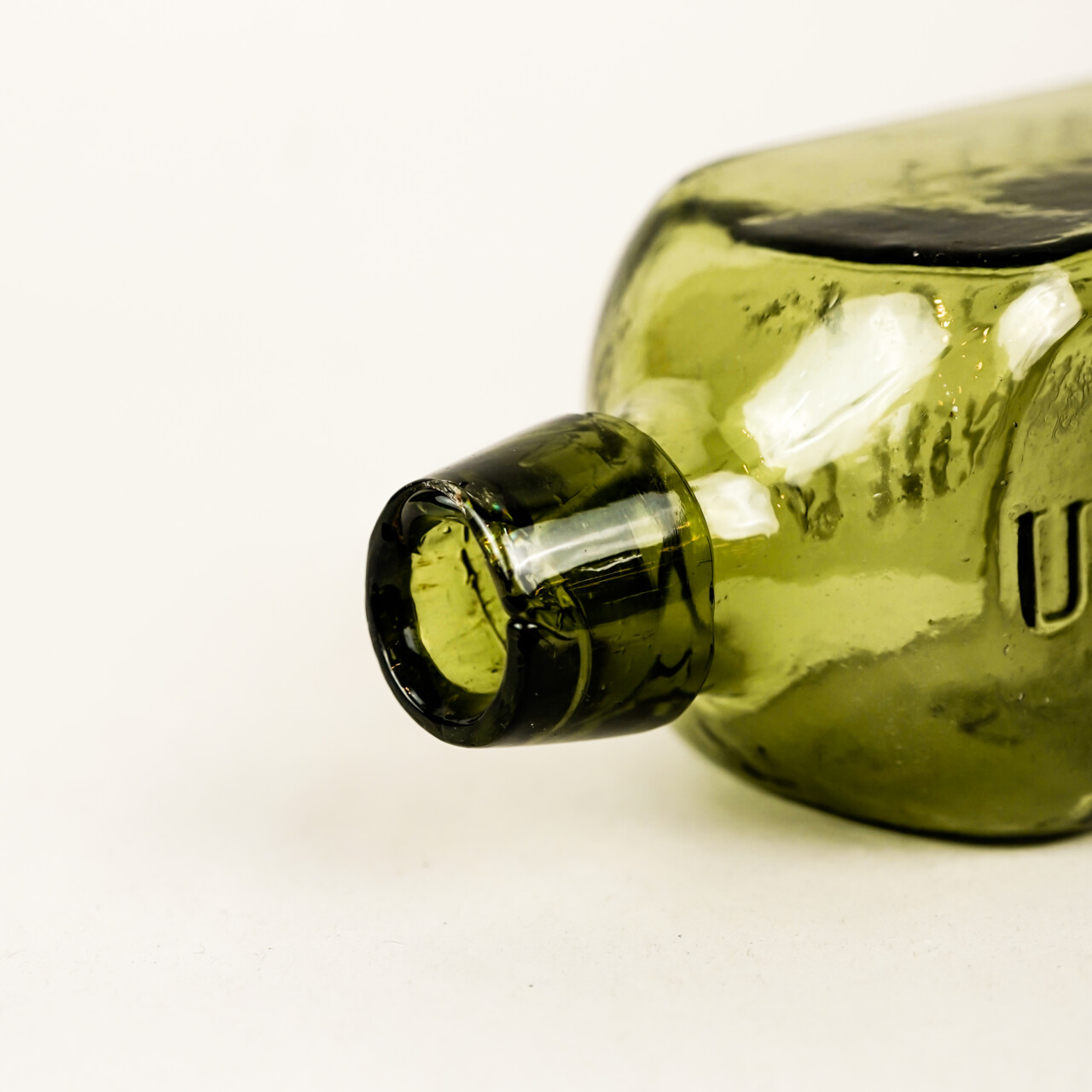 Antique Udolpho Wolfe’s Aromatic Schnapps Schiedam Bottle Green Glass ...