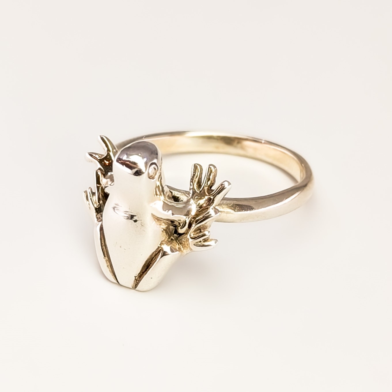 Sterling Silver Frog Shaped Ring - Size R – New Old Stock #68033-1 ...