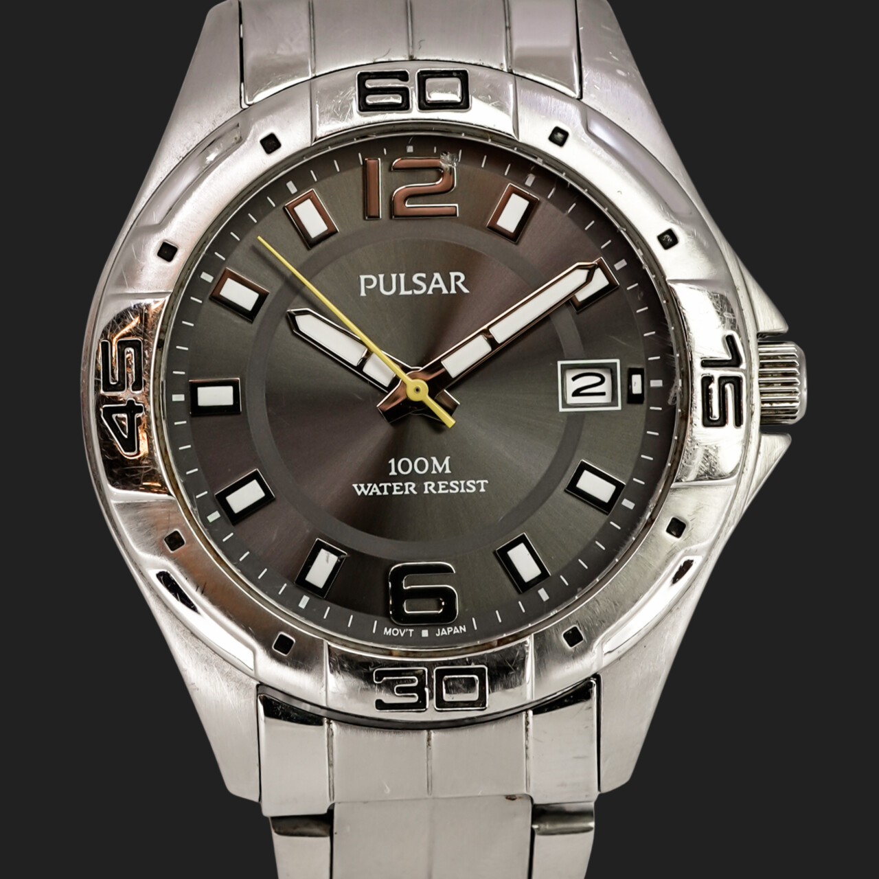 Pulsar VX42-X144 Stainless Steel Quartz Watch #67909 - Monty's