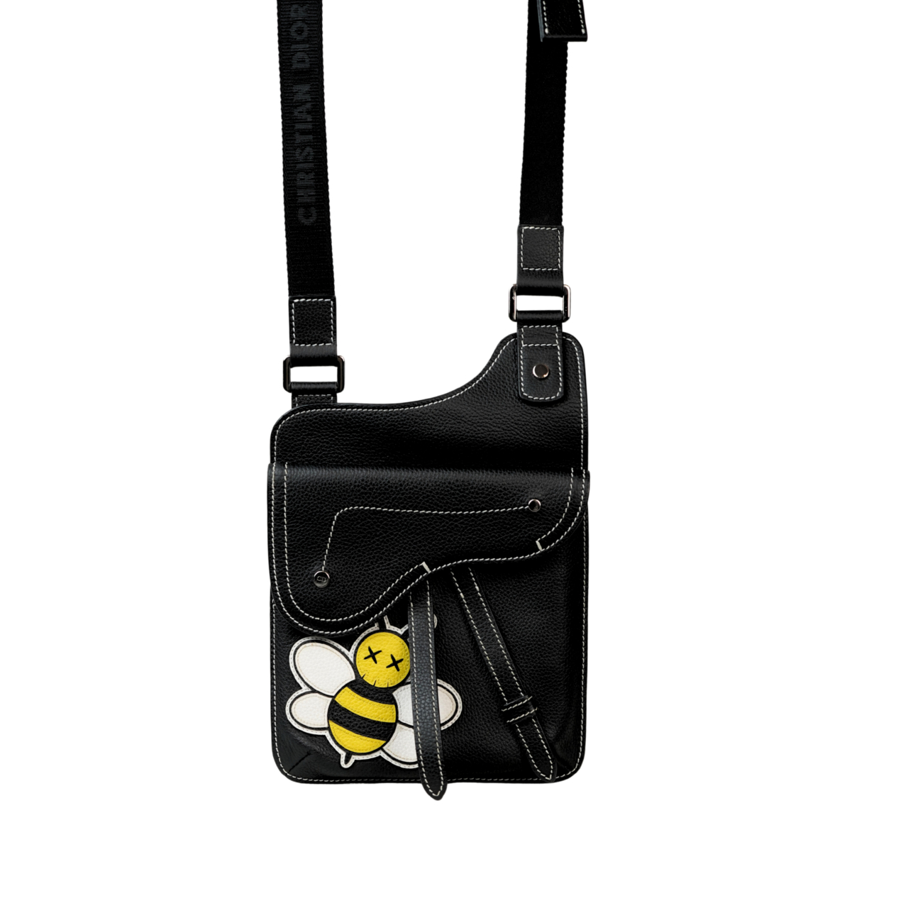 Dior X KAWS Bee Messenger Bag – 03-B0-11200 - Black Leather #68622 ...