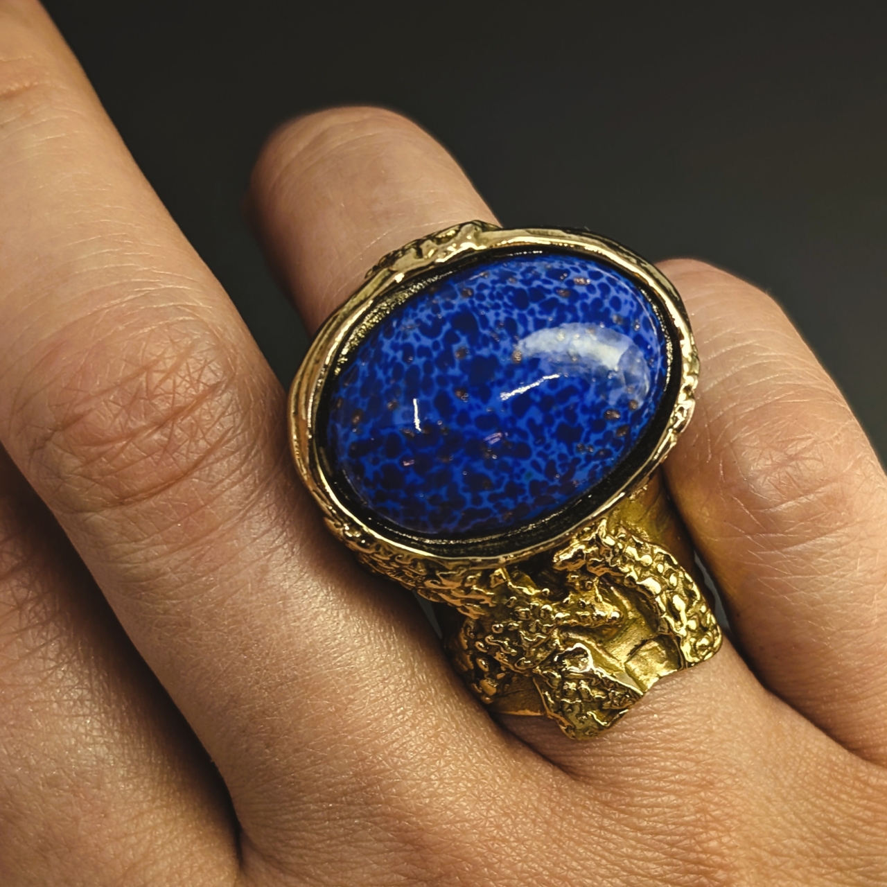 YSL Chunky Cabochon Statement Ring – Yves Saint Laurent Arty Style ...
