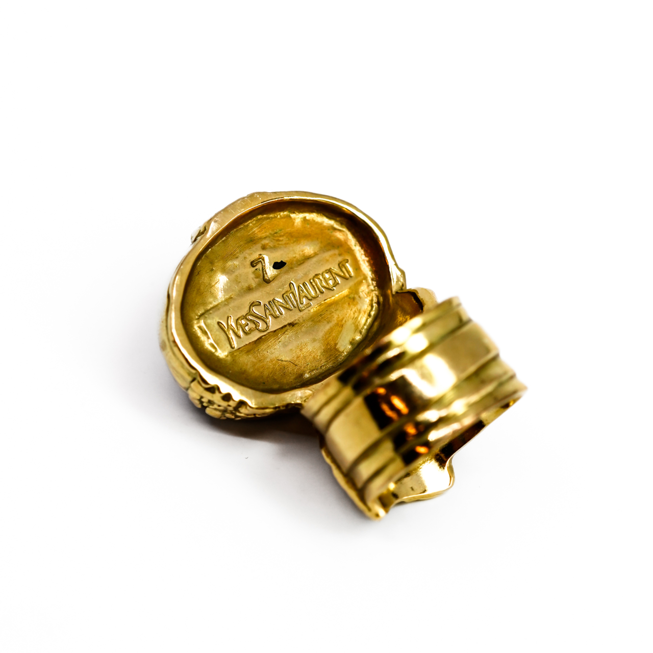 YSL Chunky Cabochon Statement Ring – Yves Saint Laurent Arty Style ...