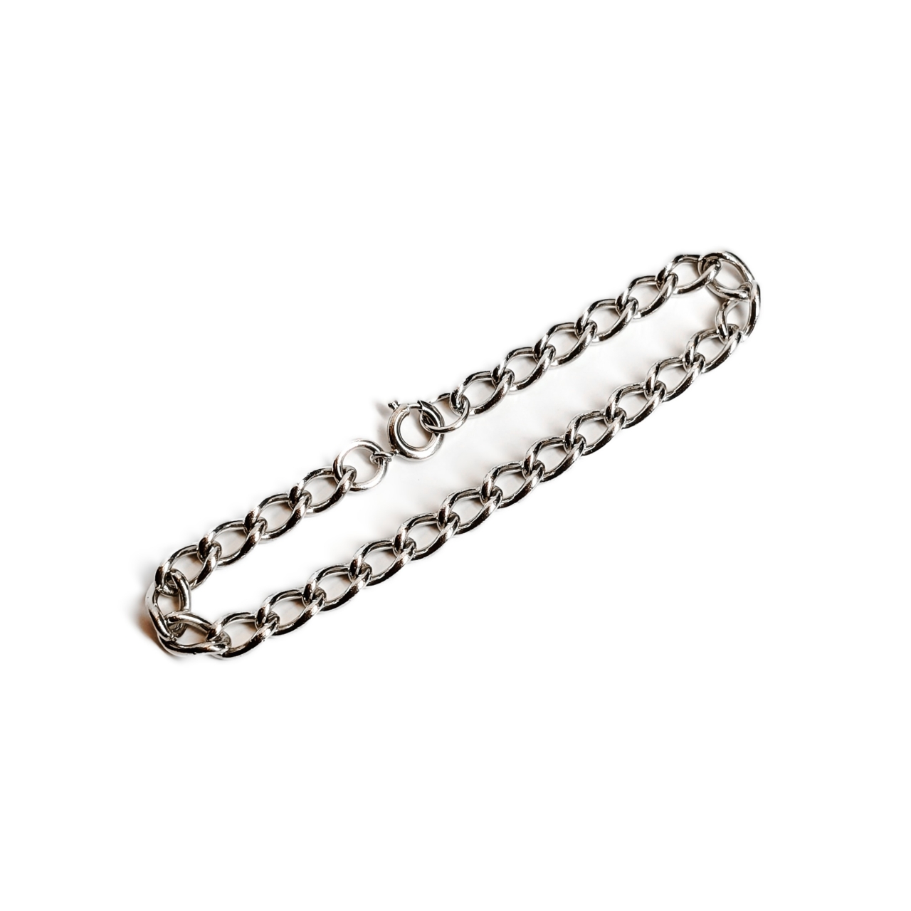 Sterling Silver Rounded Curb Link Chain Bracelet 18.5cm #68914 - Monty's