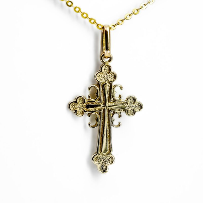 9ct Yellow Gold Orthodox Cross Pendant #68640 - Monty's