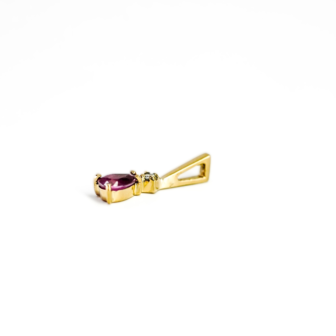 9ct Yellow Gold Ruby & Diamond Pendant #68895 - Monty's