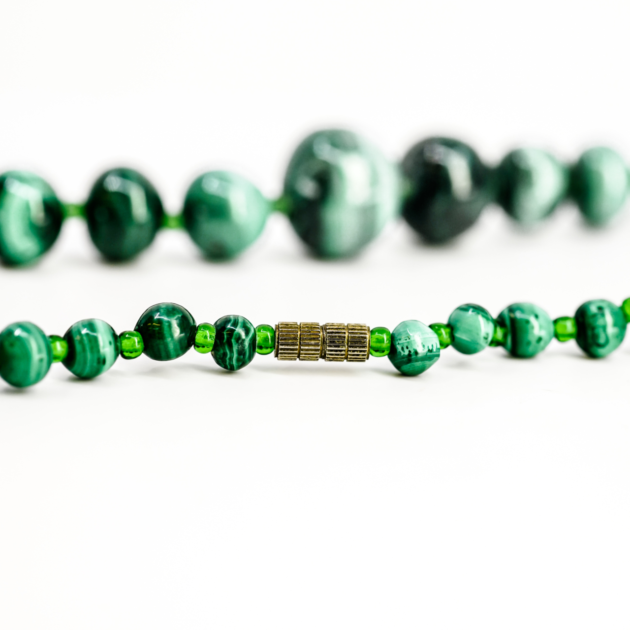 Malachite Graduated Bead Necklace 53cm #69060 - Monty's