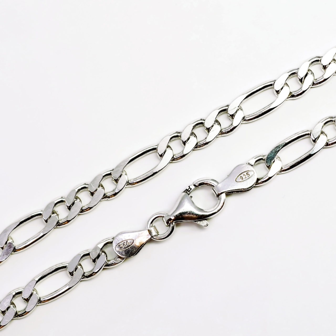 Sterling Silver Figaro Chain Necklace 55cm 4.6mm #69335 - Monty's