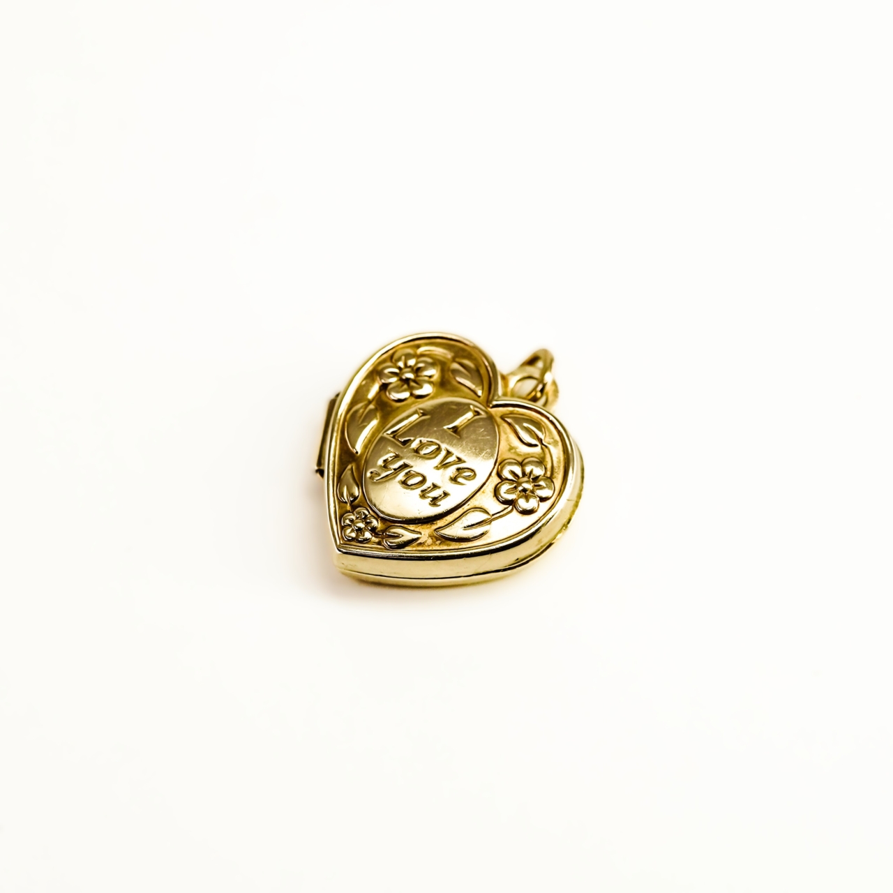 Vintage 9ct Yellow Gold “I Love You” Heart Locket Pendant #69346 ...