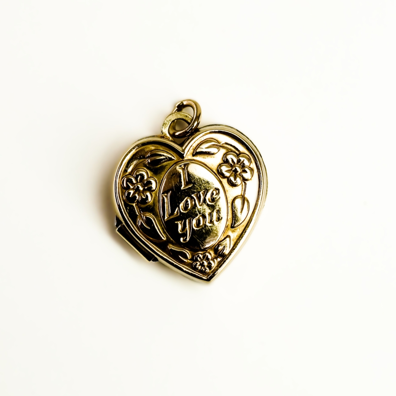 Vintage 9ct Yellow Gold “I Love You” Heart Locket Pendant #69346 ...