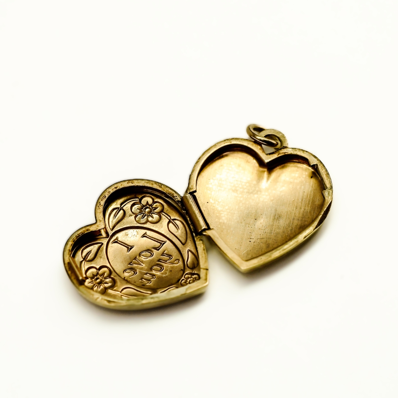 Vintage 9ct Yellow Gold “I Love You” Heart Locket Pendant #69346 ...
