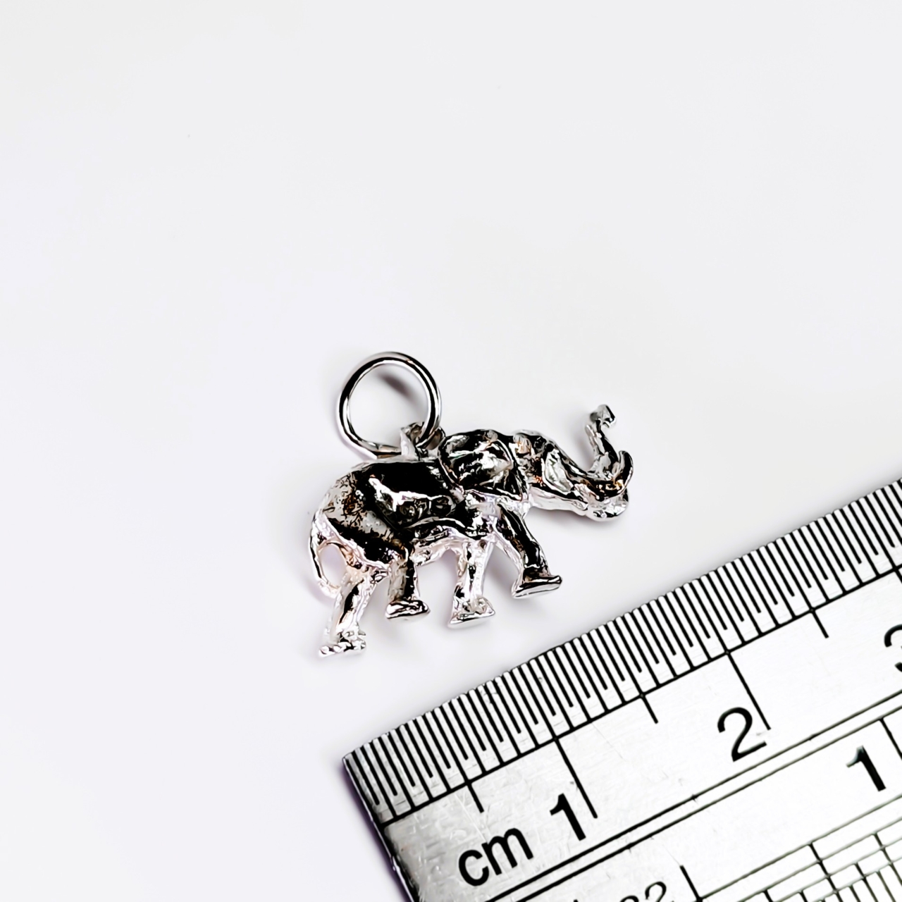 Vintage Sterling Silver Elephant Charm 17mm #69222 - Monty's