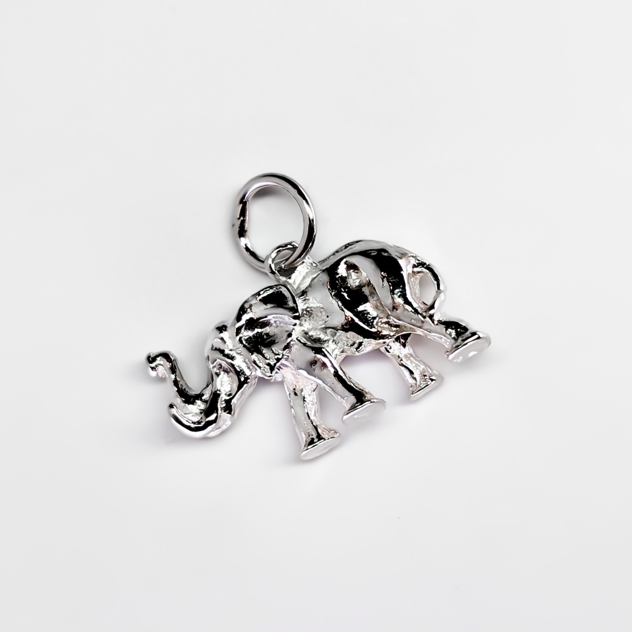 Vintage Sterling Silver Elephant Charm 17mm #69222 - Monty's