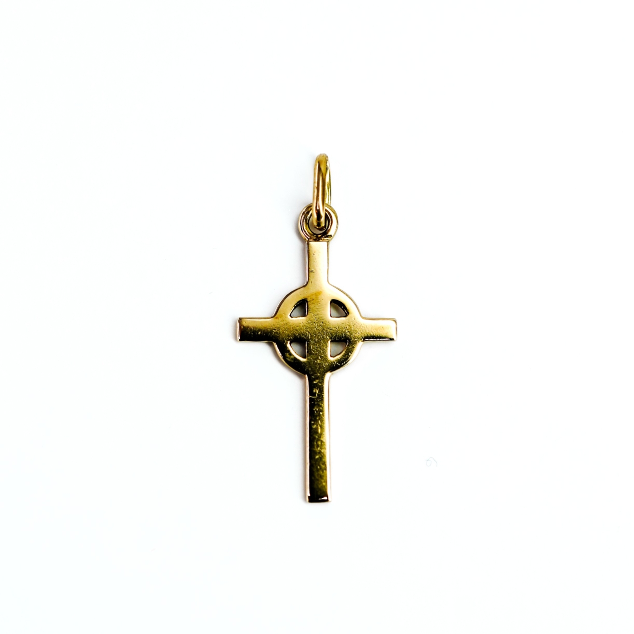 9ct Yellow Gold Celtic Cross Charm Pendant #70006 - Monty's