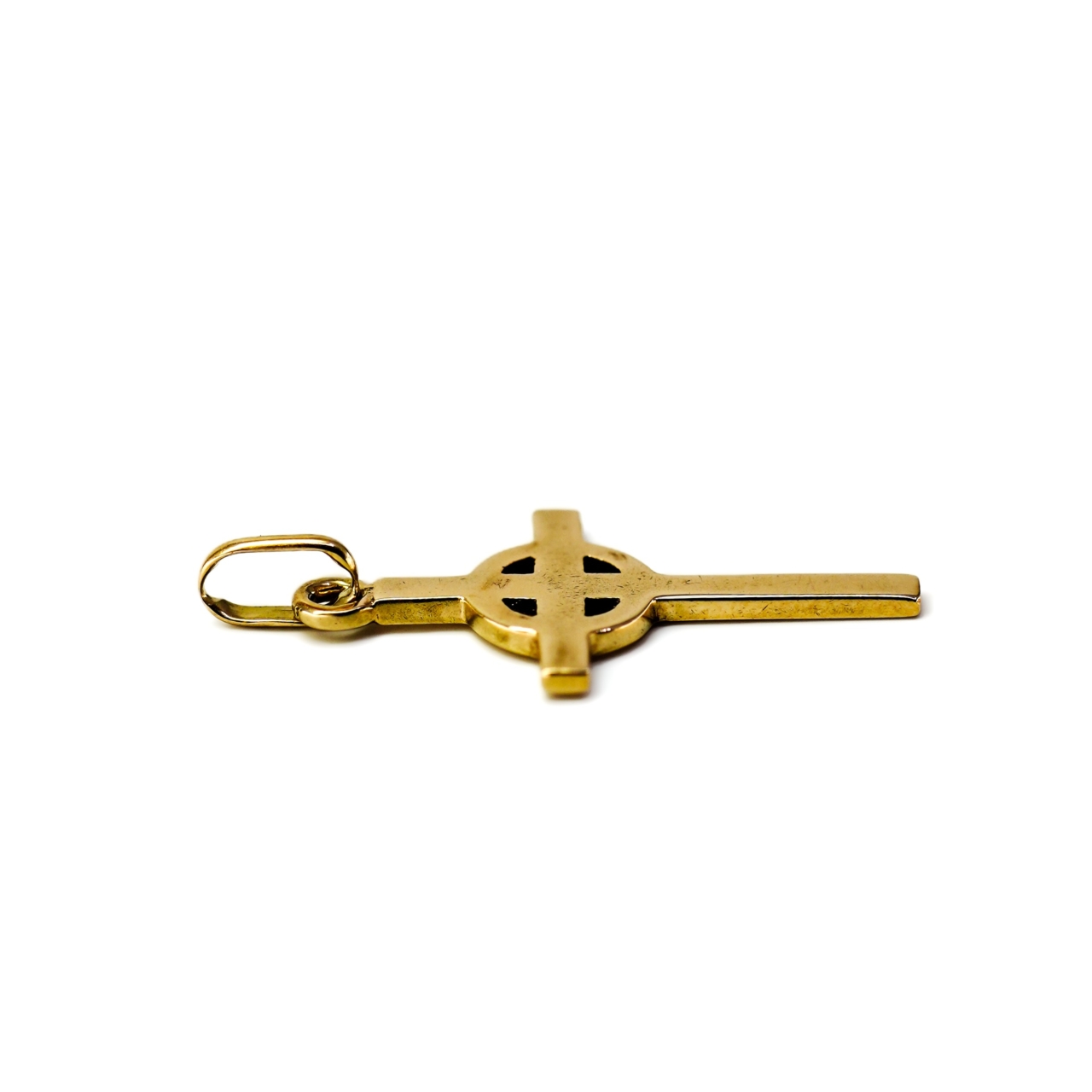 9ct Yellow Gold Celtic Cross Charm Pendant #70006 - Monty's